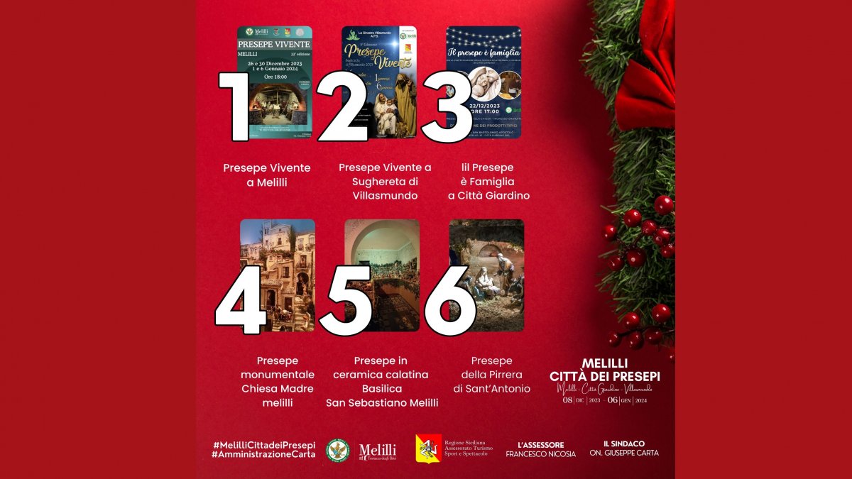 Melilli “Città dei Presepi”, 3 viventi e 3 monumentali nella Terrazza ...