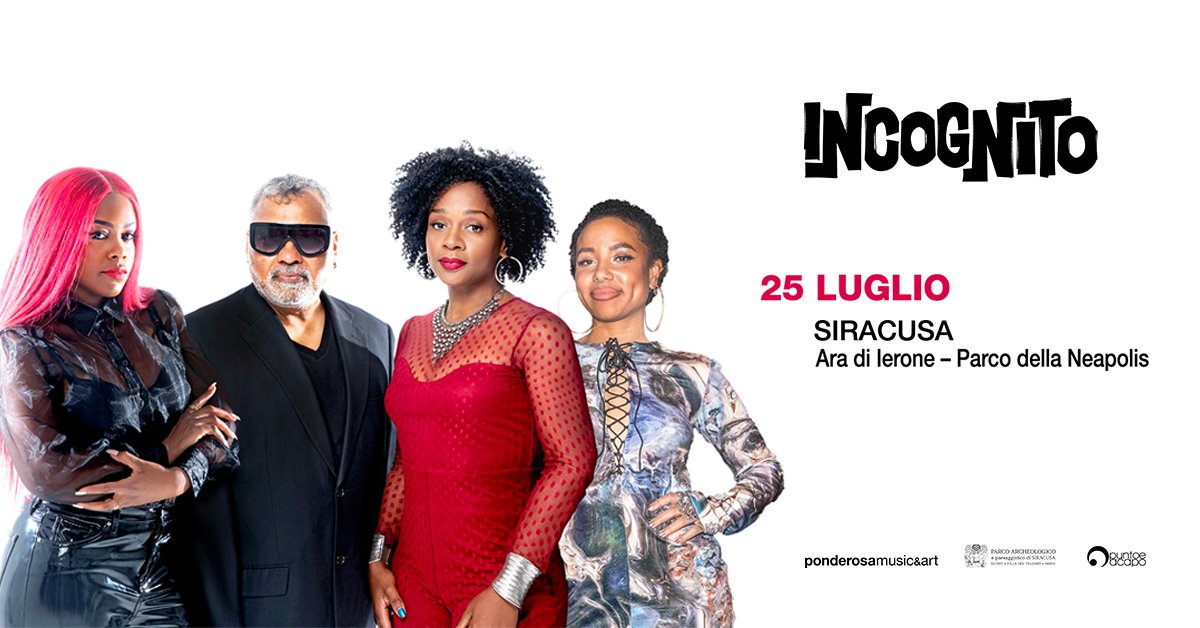 Ara World Fest, il 25 luglio Incognito in concerto a Siracusa ...